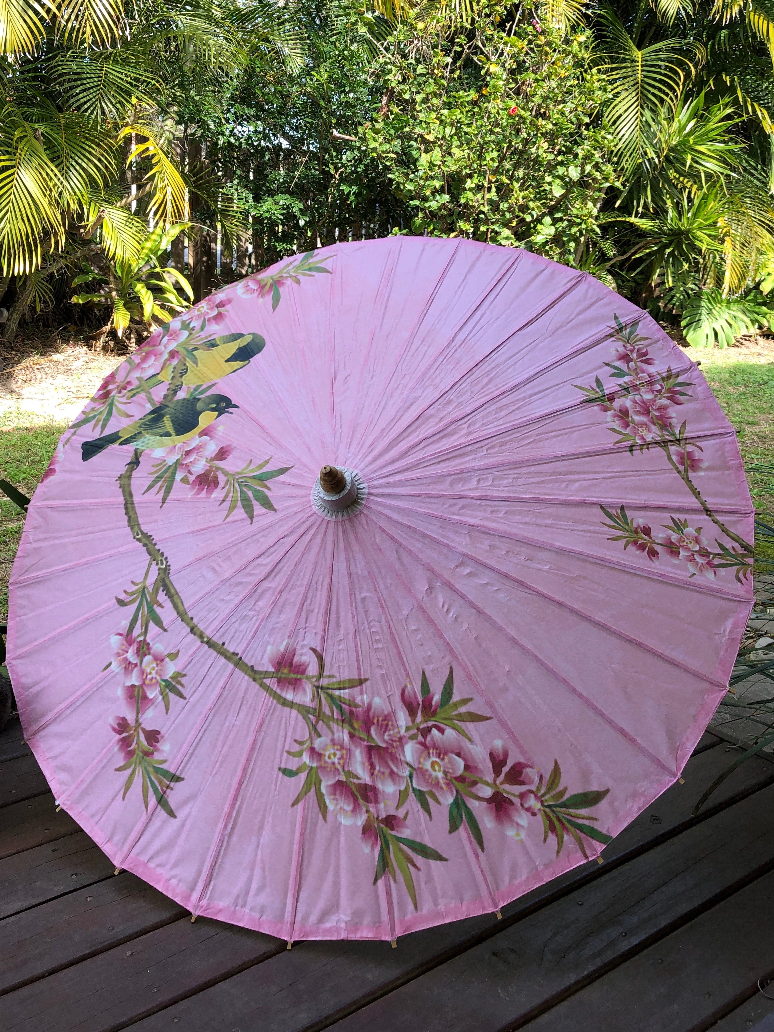 Paper Parasol pink cherry blossoms and birds – lanternshop
