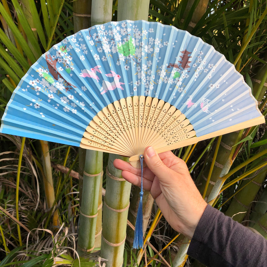 Printed Silk Fans – lanternshop