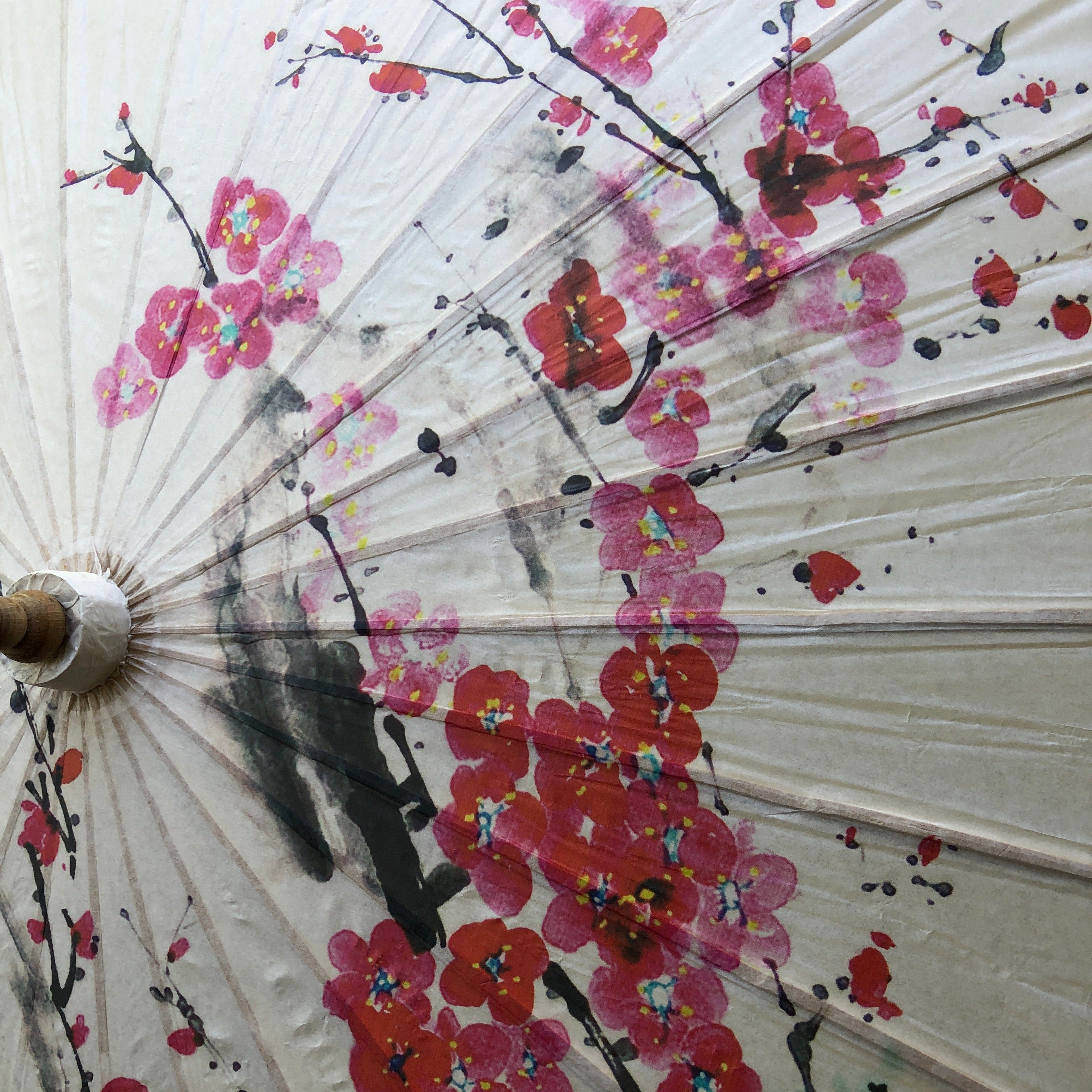 Paper parasol - white cherry blossoms – lanternshop